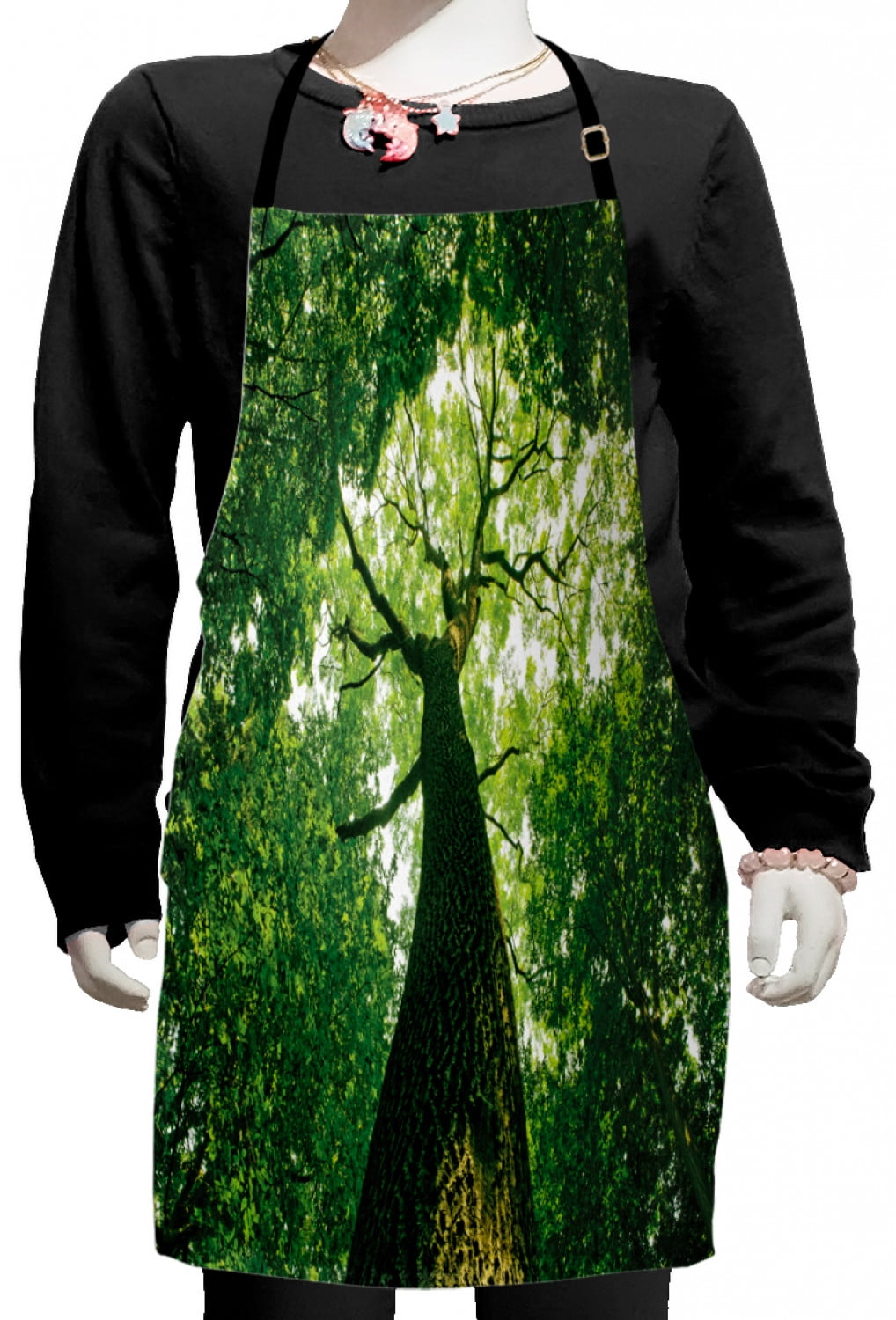 Forest Kids Apron, Tall Old Tree View Sun Rays Top Branches Leaves ...