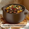 Ceramic Casserole Pot, Open-Flame Heat-Resistant Pot, Earthenware Clay ...