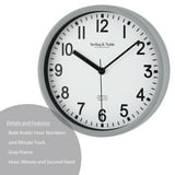 Mainstays Basic Indoor 8.78" Gray Analog Round Modern Wall Clock ...