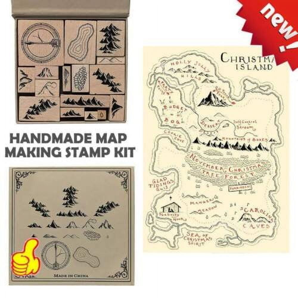 Kit de sellos para hacer mapas hechos a mano, kit de sellos para hacer ...