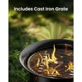 21 Inch Fire Pit with Grill Grate, Folding , CSA , 58,000 BTU, Black ...
