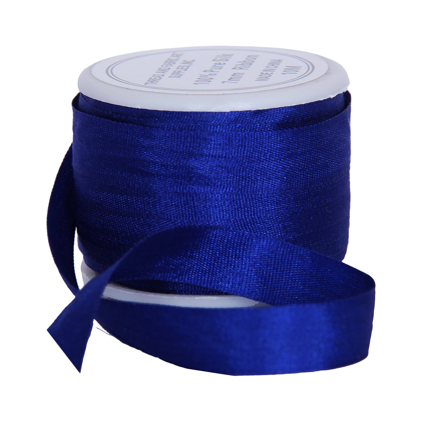 100% Pure Silk Ribbon by Threadart - 7mm Sapphire Blue - No. 701 - 3 ...