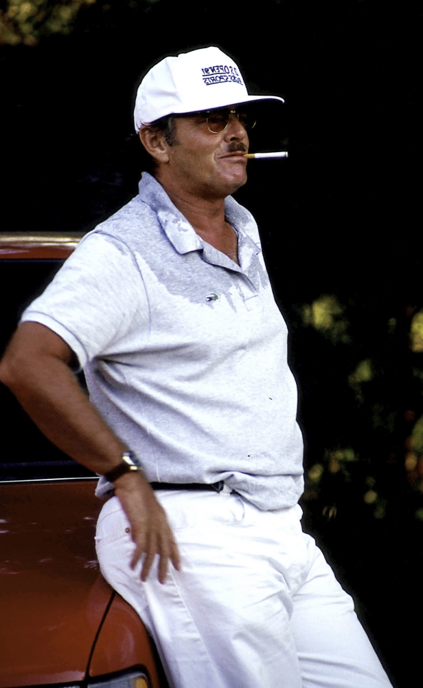 Jack Nicholson smoking a cigarette at the US Open in Queens New York ...