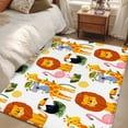 Cartoon Lion Giraffe Koala Bird Washable Area Rug 3x5 Funny Cute Animal ...