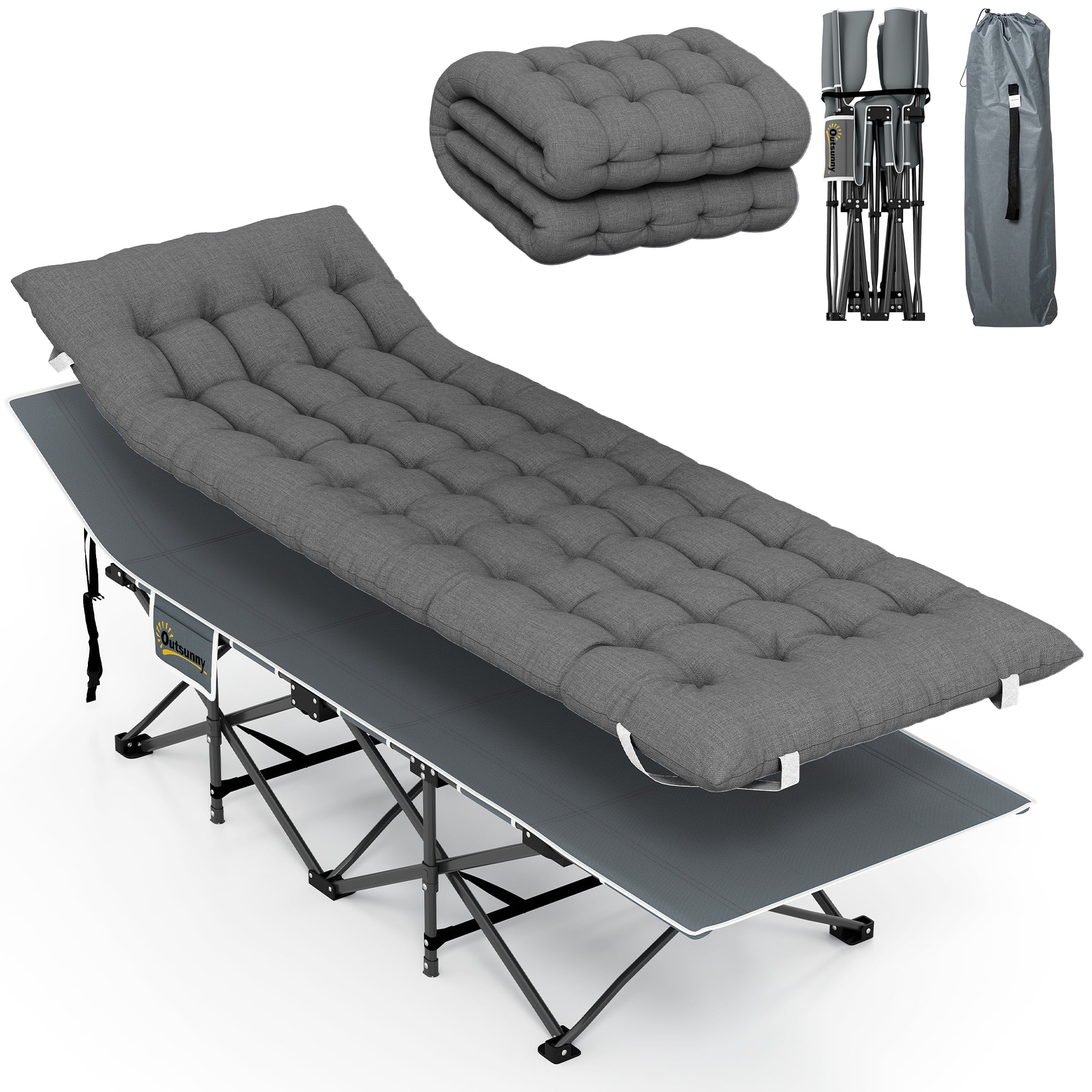 Click here for Outsunny Camping Cot For Adults With Mattress  Fol... prices