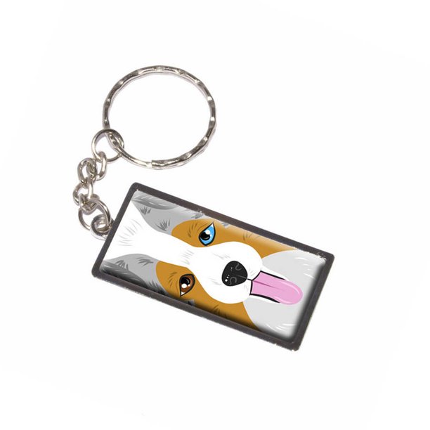 Australian Shepherd Aussie Blue Merle Dog Pet Full Face Keychain Key ...