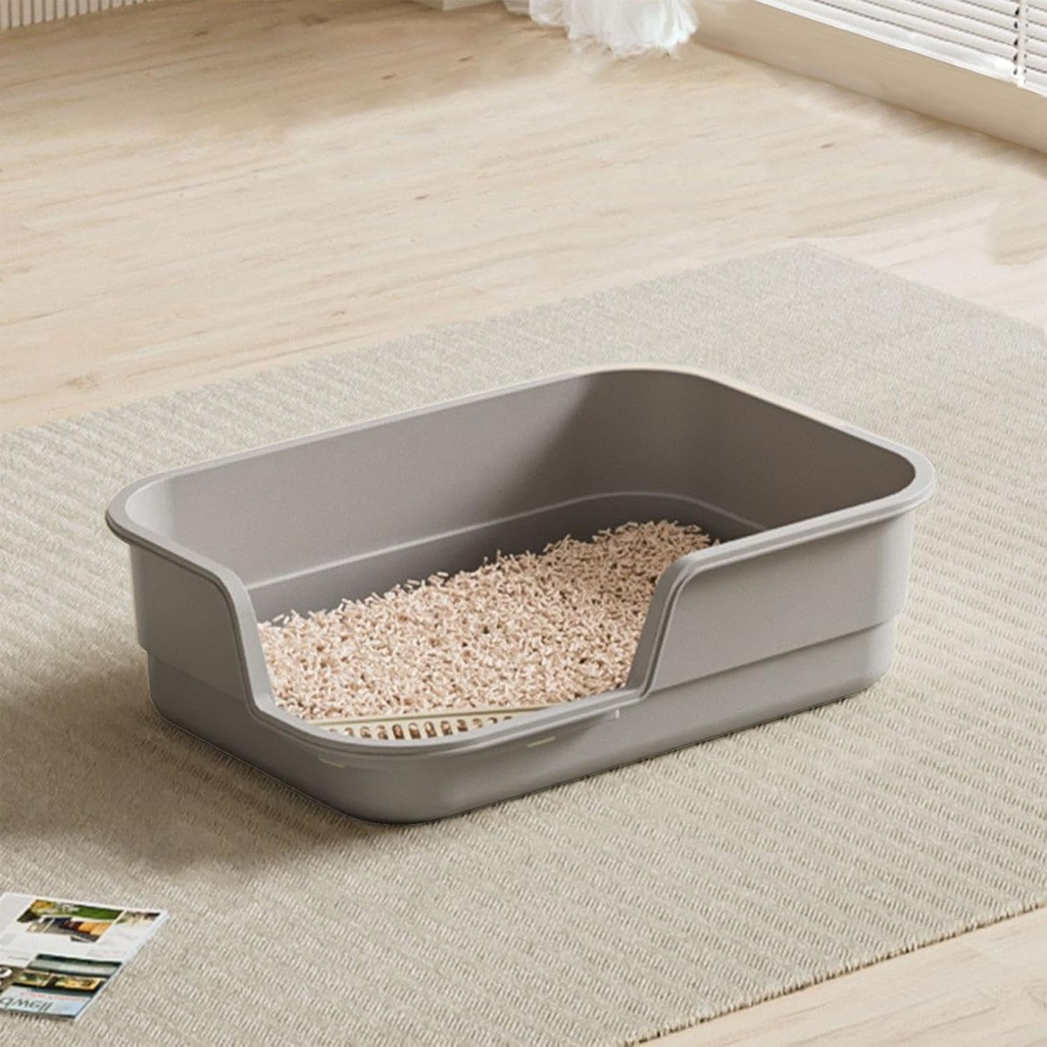 Click here for Salafire Semi Enclosed Cat Litter Box With High Si... prices
