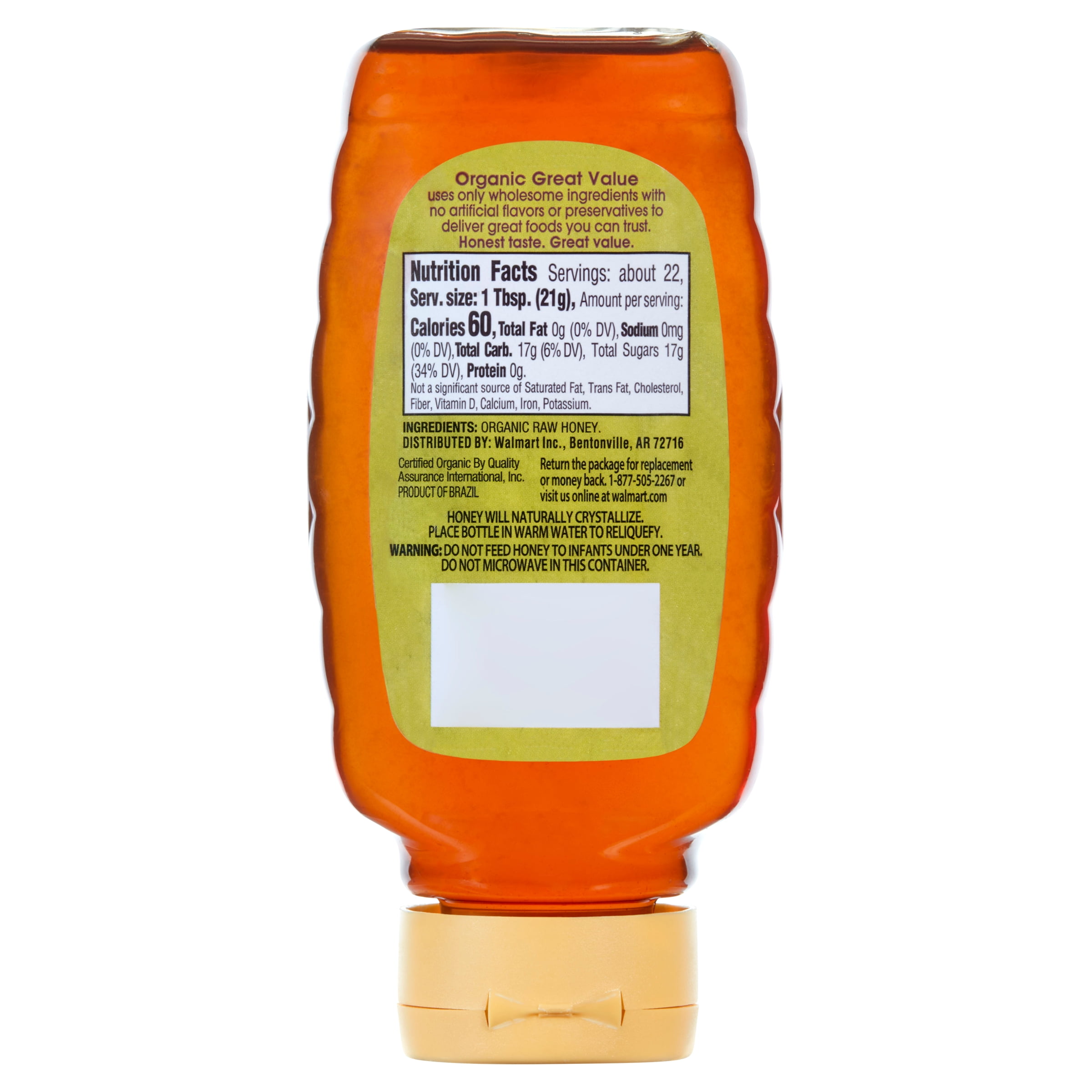 Honey Warning Label