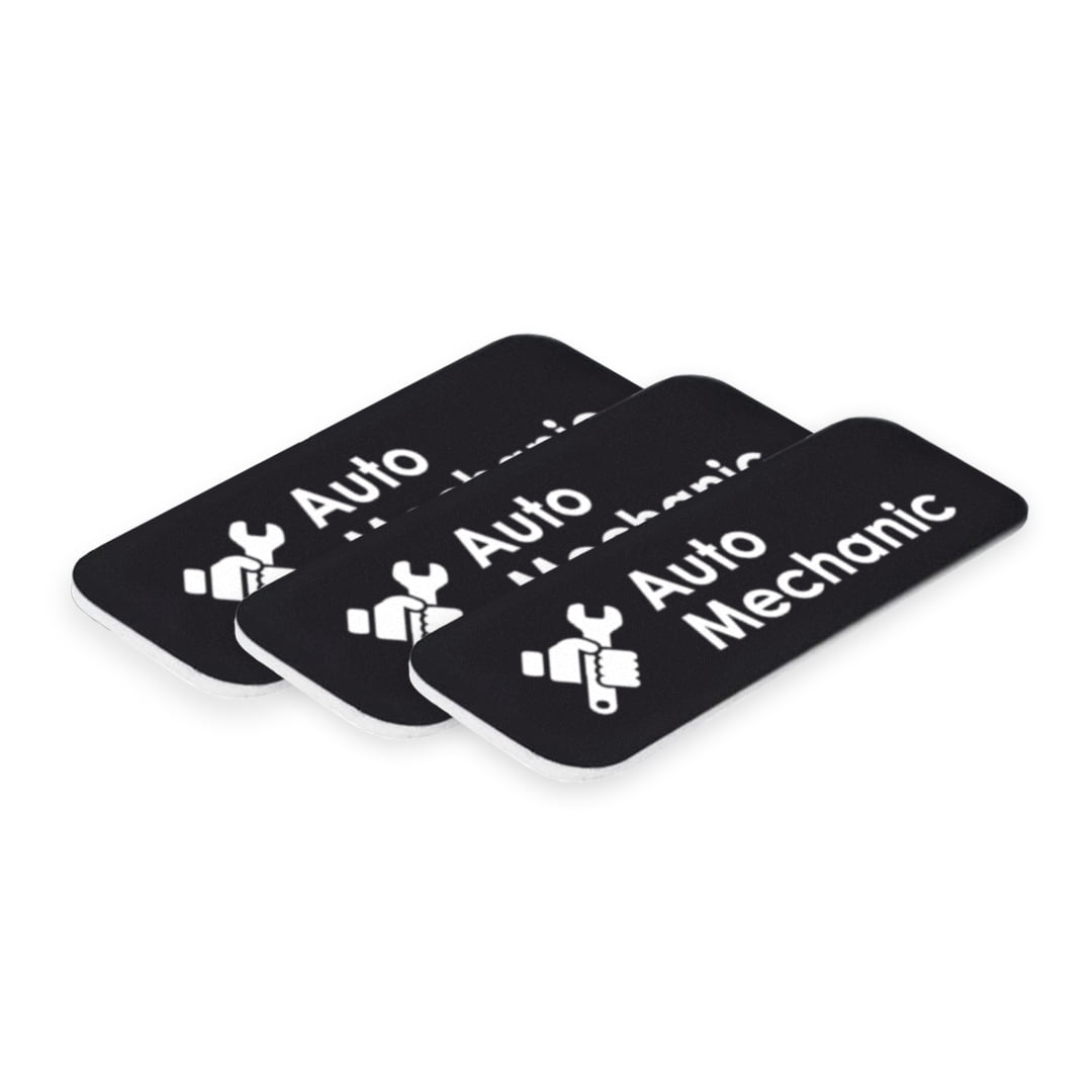 Signs ByLITA Auto Mechanic Graphic Car Service 1x3” Name Tag/Badge ...