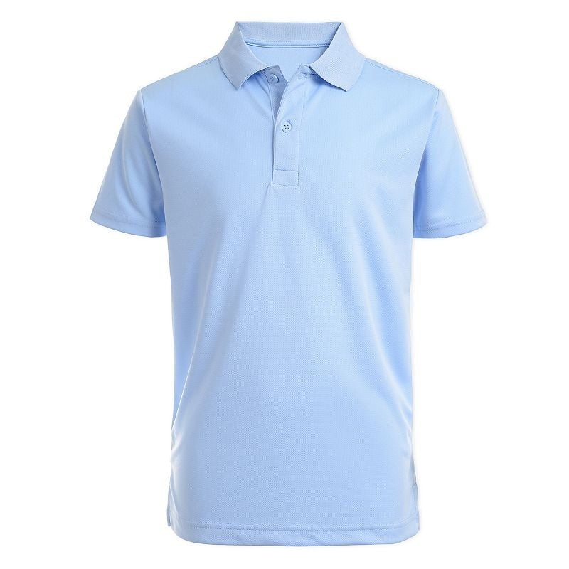 IZOD LIGHT BLUE Boys' School Uniform Short Sleeve Polo Shirt, US Medium ...