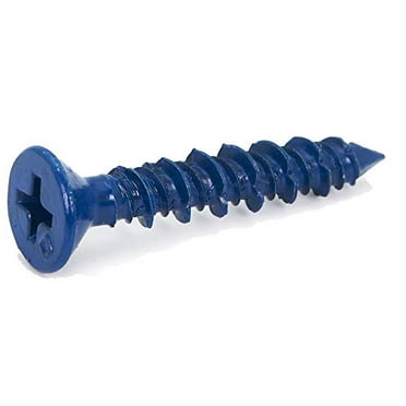 (300) Phillips Flat Head 3/16 x 2-1/4 Concrete Masonry Screw Tapcon Anchor & Bit - Walmart.com