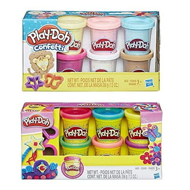 Play-Doh Confetti Compound 6 Pack with 2 Tools, Ages 3 and Up - Walmart.com