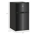 DUOSONG Homcom 3.2 Cu.Ft Mini Fridge With Freezer, Double Door Compact ...