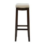 Linon Claridge Backless Wood Bar Stool, 32.25" Seat Height, Dark Walnut ...