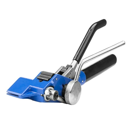 Single lever tensioning device, strap tensioning device, strapping ...