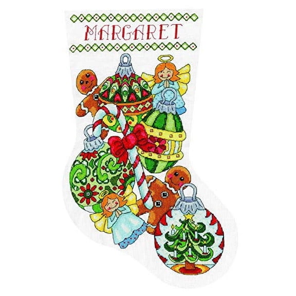 Dimensions Counted Cross Stitch Kit 16" Long-Santa's Arrival Stocking ...