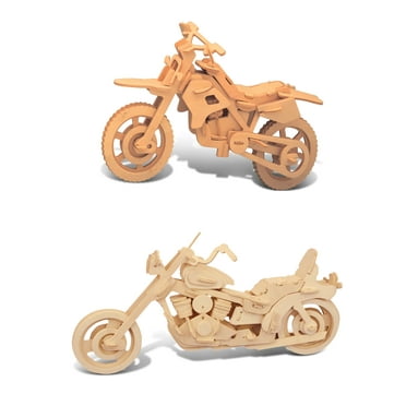 Wood Trick 3D Mechanical Model Kit ATV Quad Bike Motorcycle Wooden ...