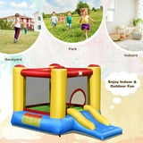 Costway Inflatable Bouncer Kids Bounce House Jumping Castle Slide with ...