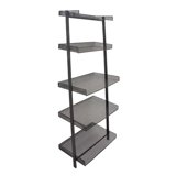 Decmode Contemporary 62 X 23 Inch Rectangular Matte Gray Iron Five-Tier ...