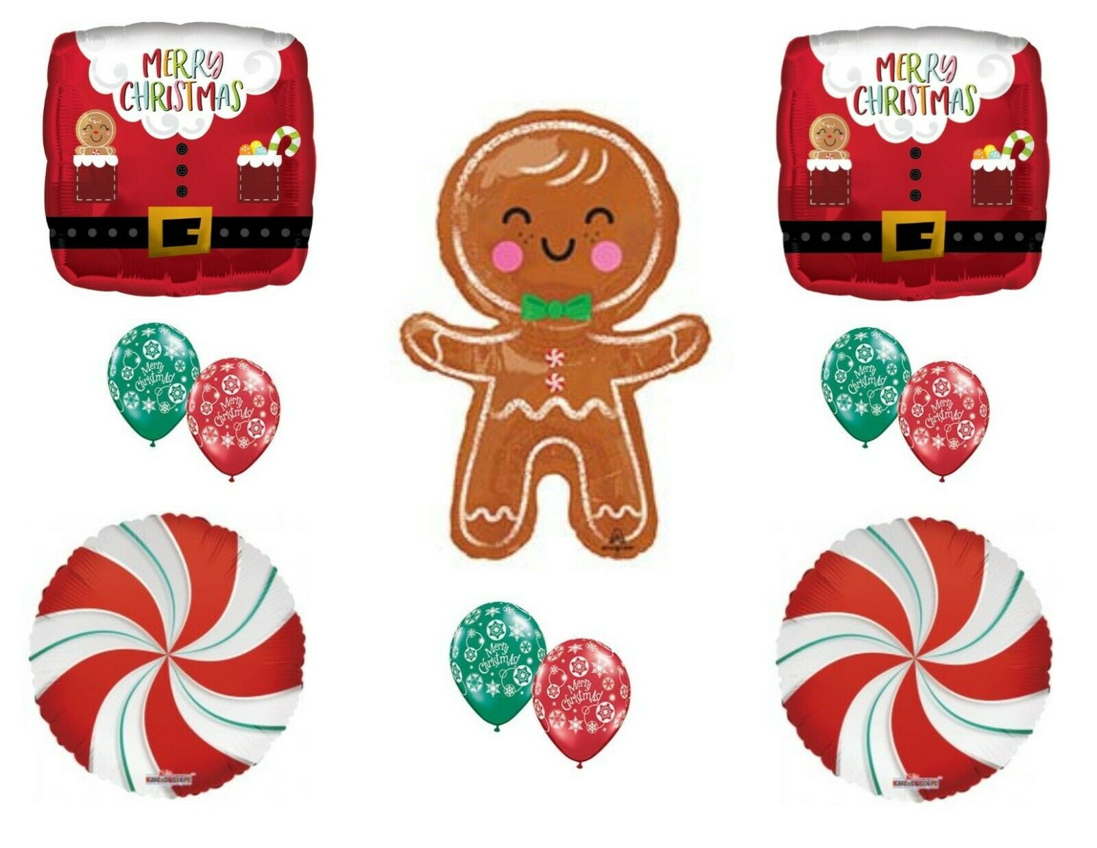 Christmas Gingerbread balloons pocket Party Birthday Decorations Candy ...