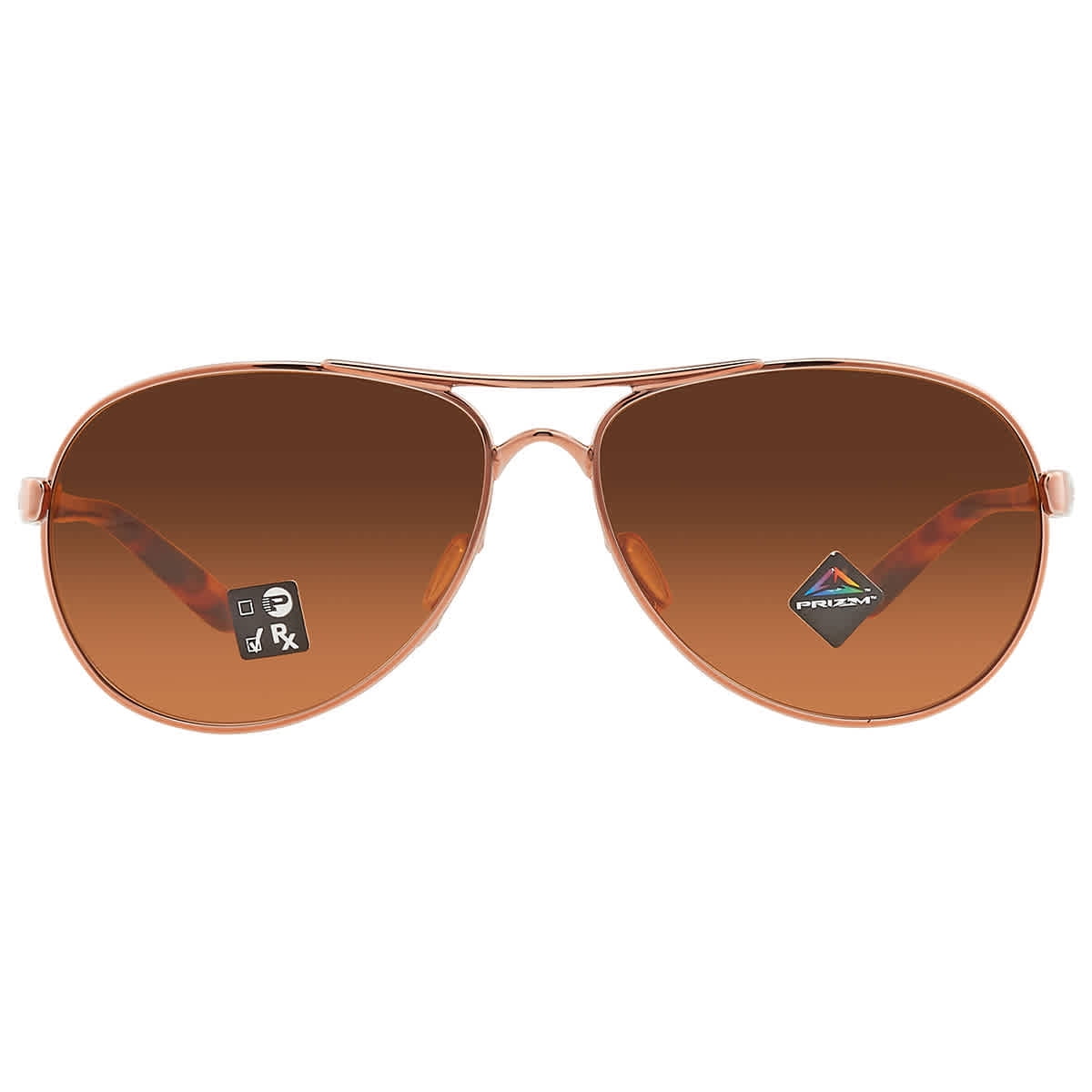 Oakley Feedback Prizm Brown Gradient Aviator Ladies Sunglasses OO4079 ...