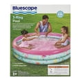 Bluescape Pink 3-Ring Inflatable Kiddie Swimming Pool, Round, Age 2 ...