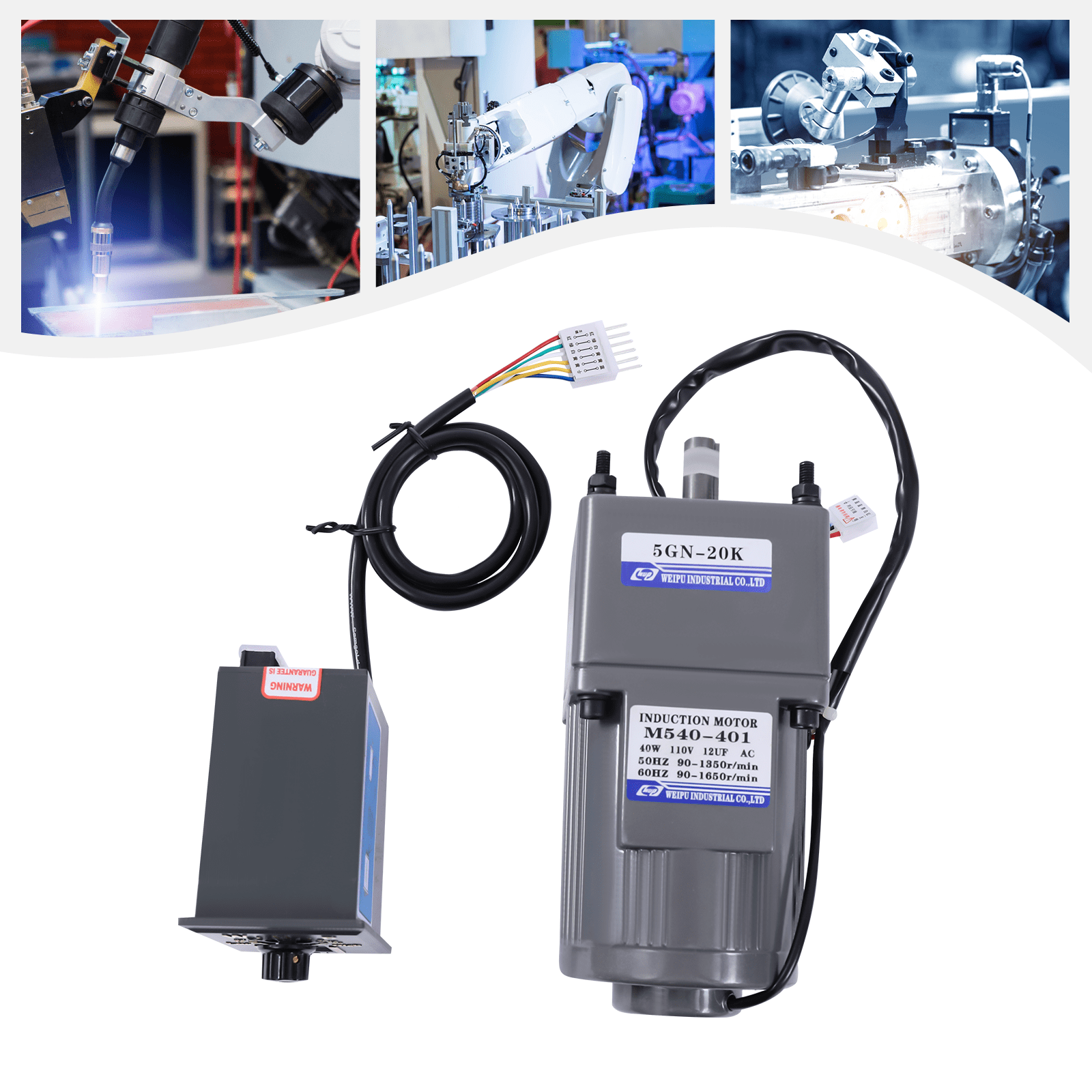 TOOL1SHOoo 40W Electric Gear Motor Industrial Variable Reducer Speed ...