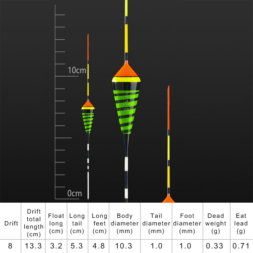 New Assorted Sizes Shrimp Groupe Fluctuate Indicator Light Stick Floats ...