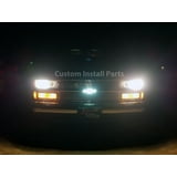 Custom Install Parts Front Grille Textured Black Bowtie with White LED ...