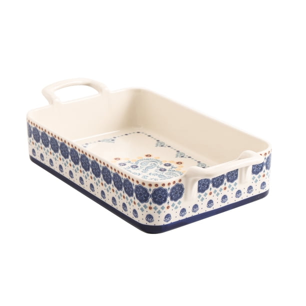 Bico Blue Talavera Stoneware Baking Dish, Lasagna Pan, Large ...