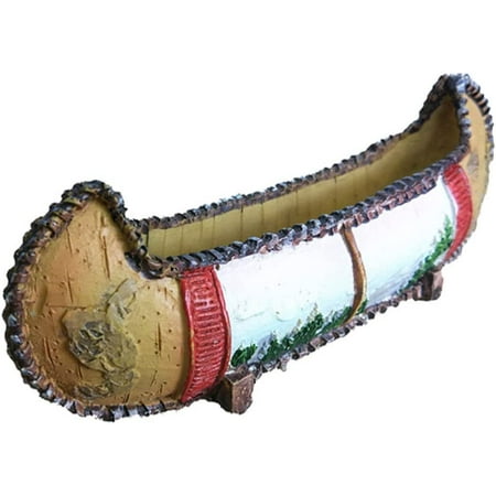 Mini Resin Canoe Sculpture Ornament Retro Boat Figurines Beach Micro ...