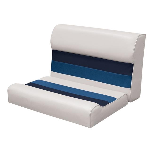 27 in. White, Navy & Blue Bench Seat - Walmart.com