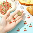 1 Box 60Pcs Enamel Cherry Charms Cherries Charms Bulk Alloy Vintage Red ...