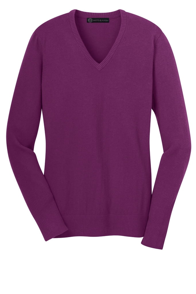 Mato & Hash Womens V-Neck Sweater - MH - Deep Berry MHLSW285SA 2XL ...