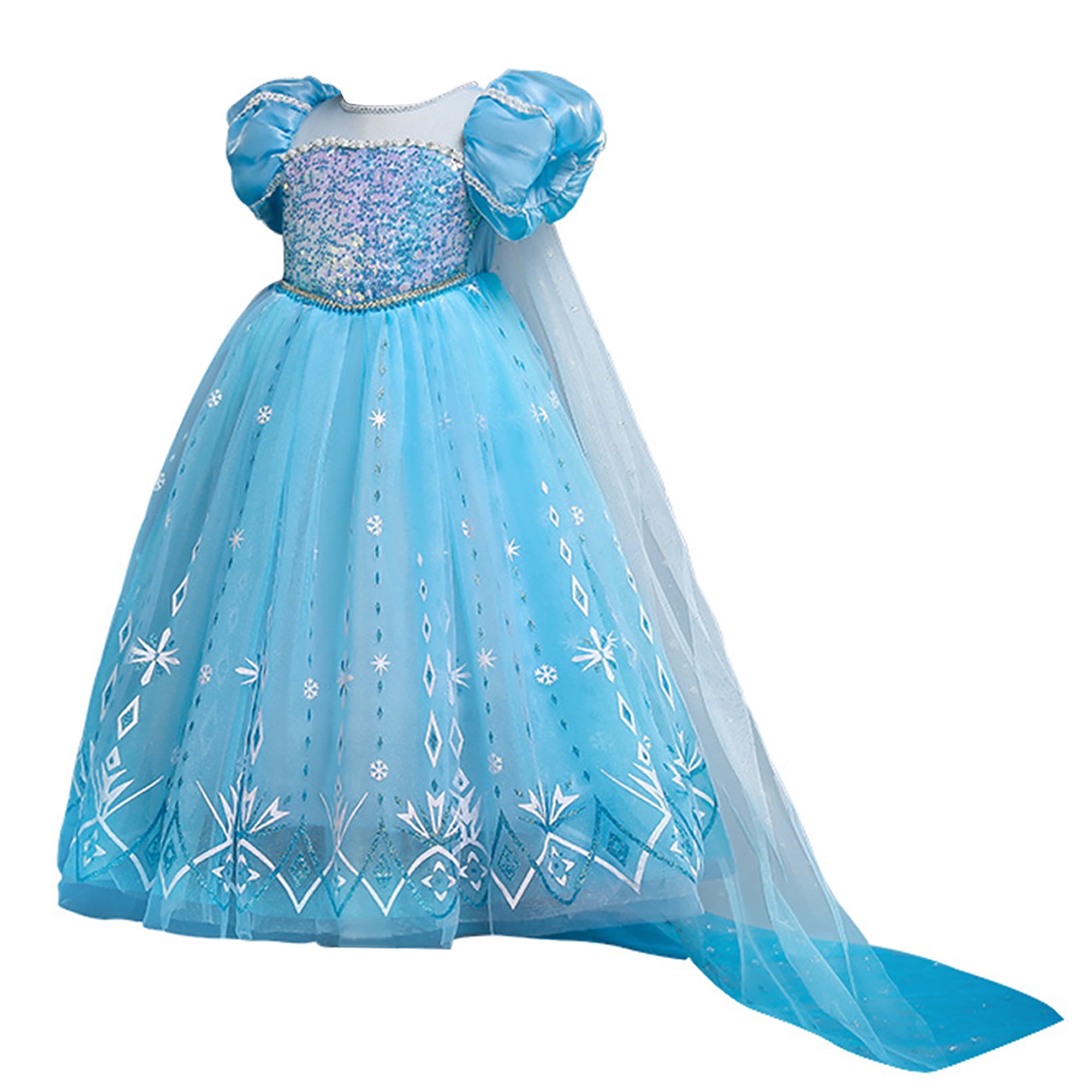 Frozen Elsa Princess Dress Queen Costume Cosplay Dress Up - Walmart.com