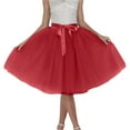 Hpapadks Skirts for Women Lolita Short Petticoat Solid Mesh Midi Tutu ...