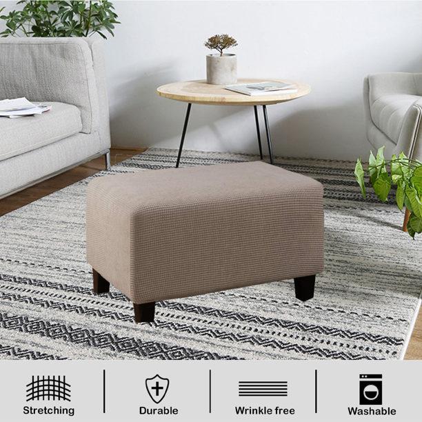 42"/46" Ottoman Slipcovers Rectangle Footrest Sofa Slipcovers Footstool ...