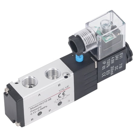 1/4in PT Solenoid Valve, Reversing Solenoid Valve Aluminum Piston ...