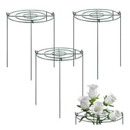 4 Sets Peony Support Cage,10" Dia. x 16" High Grow Through Hoops Grids ...