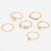 Claire's Gold Mystical Snake Rings - 6 Pack - Walmart.com