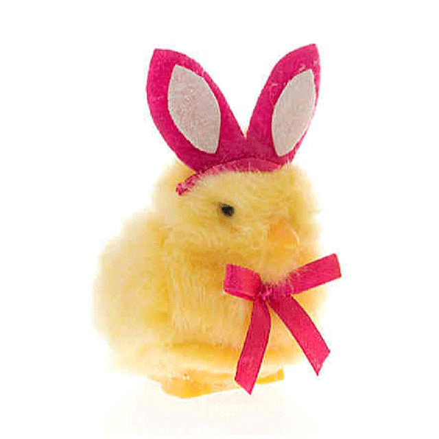 DanDee Palm Pet Easter Chick Plush Toy with Chirping Sound (Pink Ears & Bow) - Walmart.com