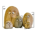Stone Age Creations Family of Boulder Angry Birds 5 Pcs 4"X2 6" 8" 12 ...