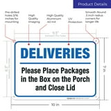 Package Delivery Sign, Please Place Packages in The Box On Porch ...