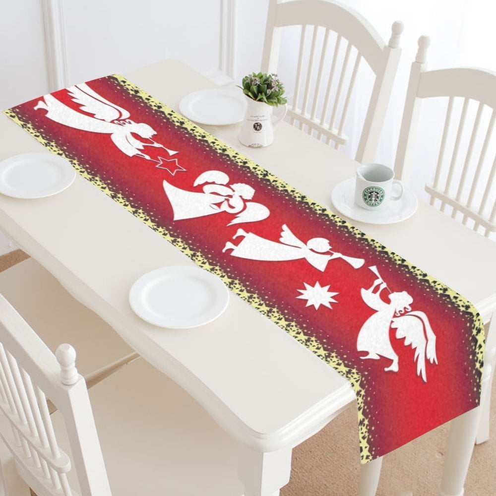 MYPOP Christmas Angel Singing Table Runner Placemat 16x72 inches, Red ...