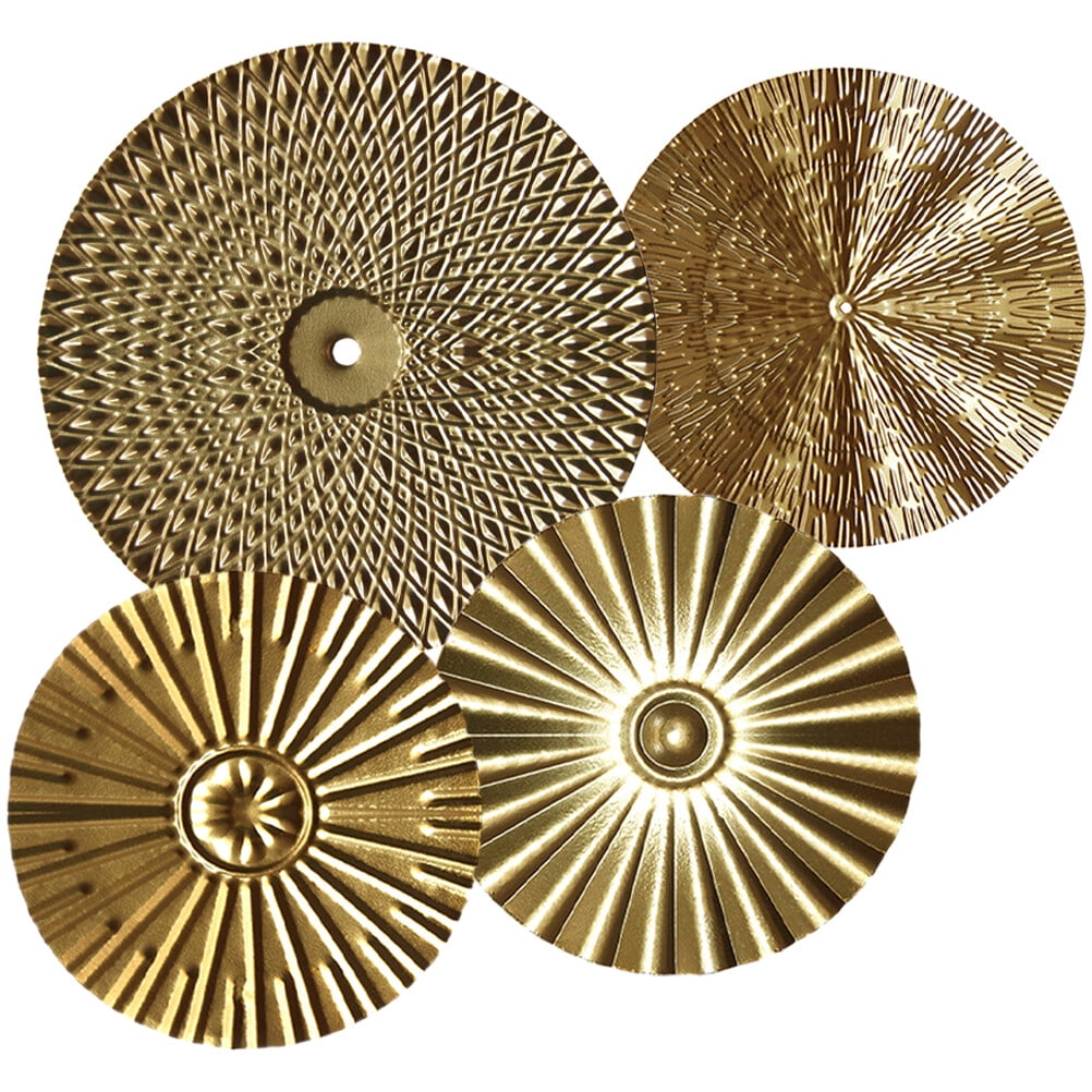 4Pcs Metal Wall Art Modern Style Irregular Metal Disc Wall Decoration ...