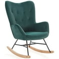 BELLEZE Modern Rocking Chair Tufted Upholstered Velvet Accent Rocker ...