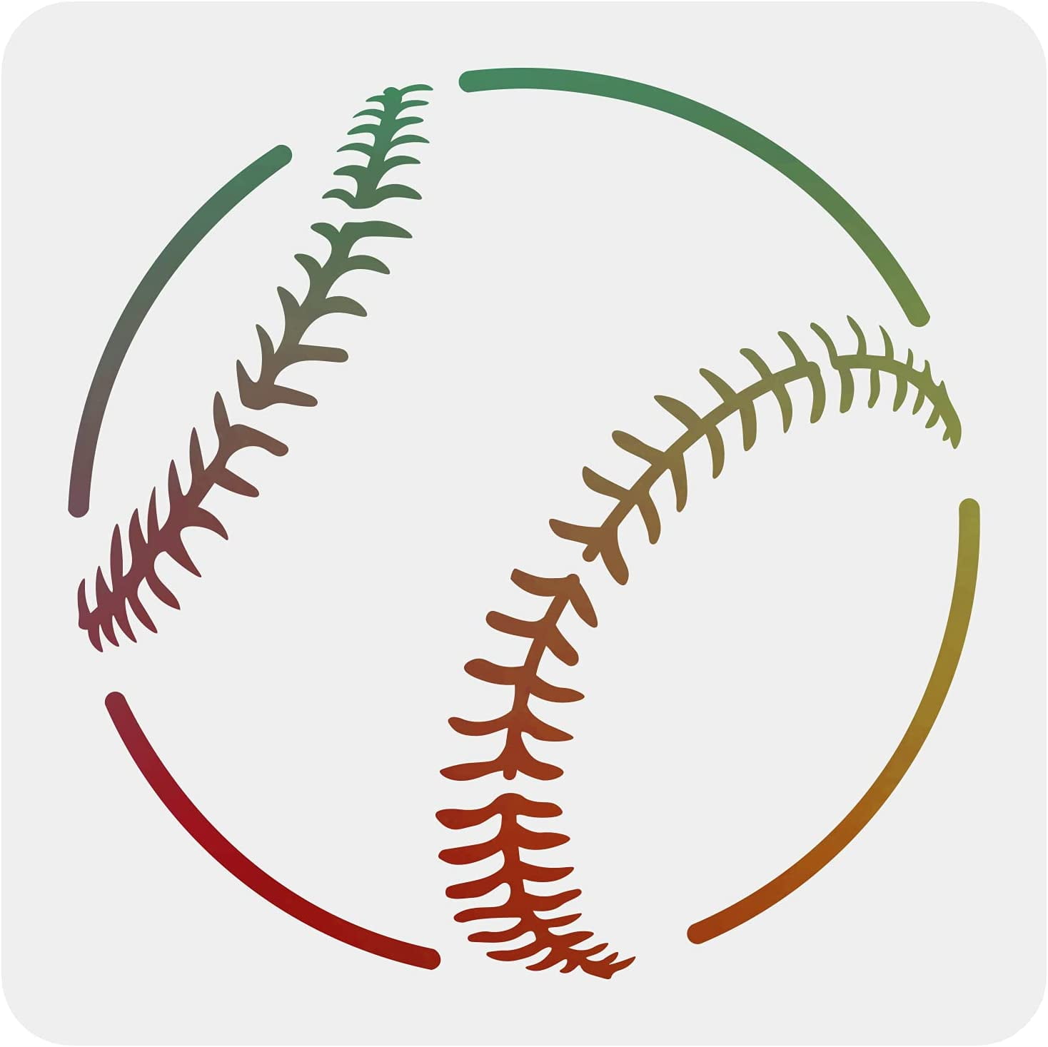 Large Sports Stencil Reusable Baseball Stencil Template White Plastic ...