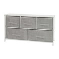 Emma + Oliver 5 Drawer Storage Chest with Black Wood Top & Light Gray ...