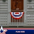 G128 Usa Pleated Fan Flag 1 5x3 Feet Bunting Flags American Usa