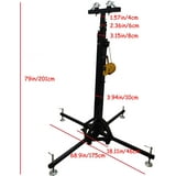 EQCOTWEA Crank Stand with Outriggers Stage Lighting Truss System with 4 ...